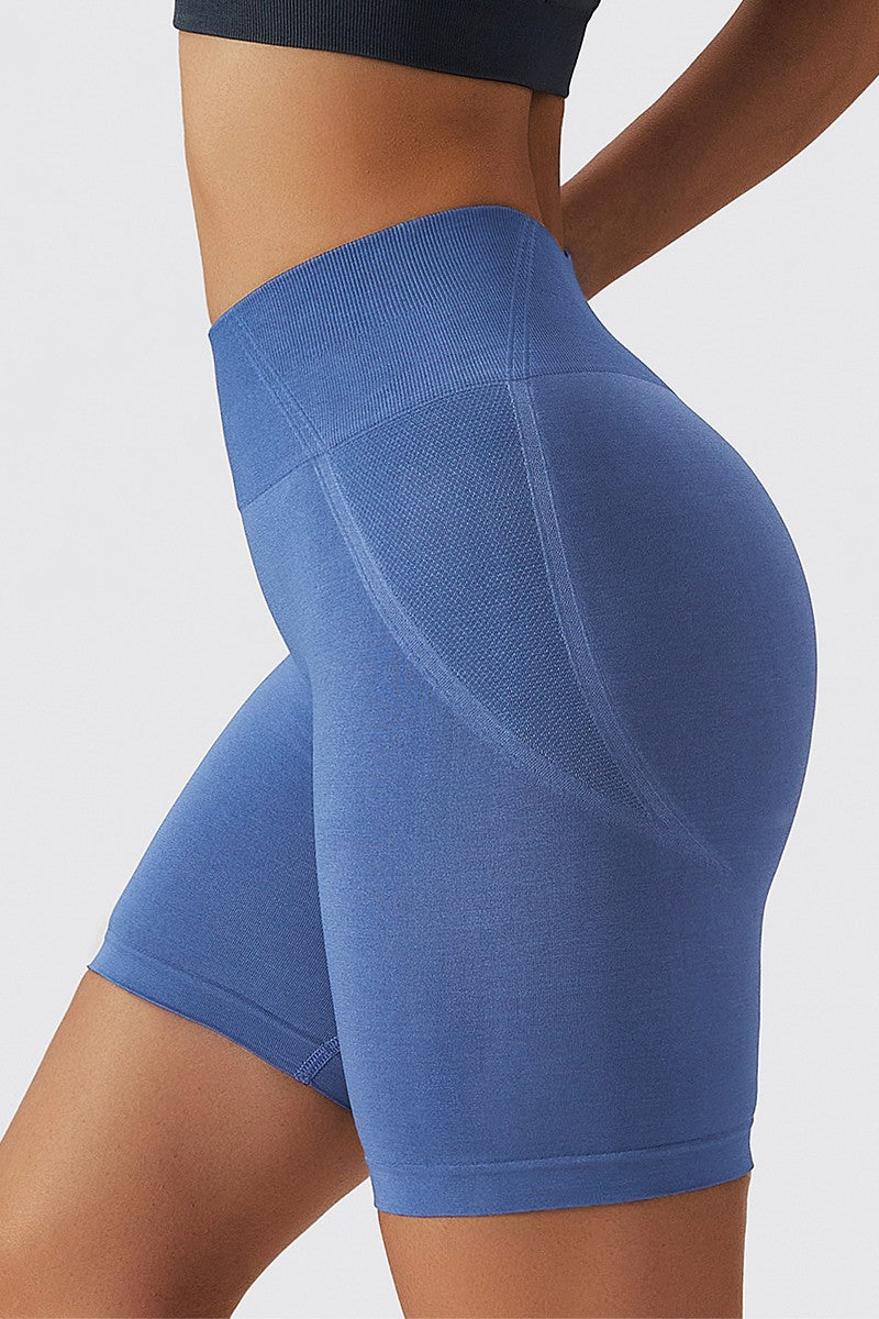 Seamless High Waisted Spandex Scrunch Bum Cycling Shorts For Women ...